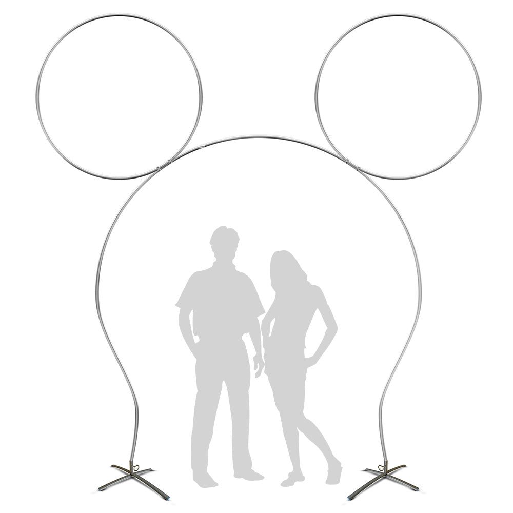 Mouse Head Frame Kit - 10ft H X 8ft W - Silver Rainbow