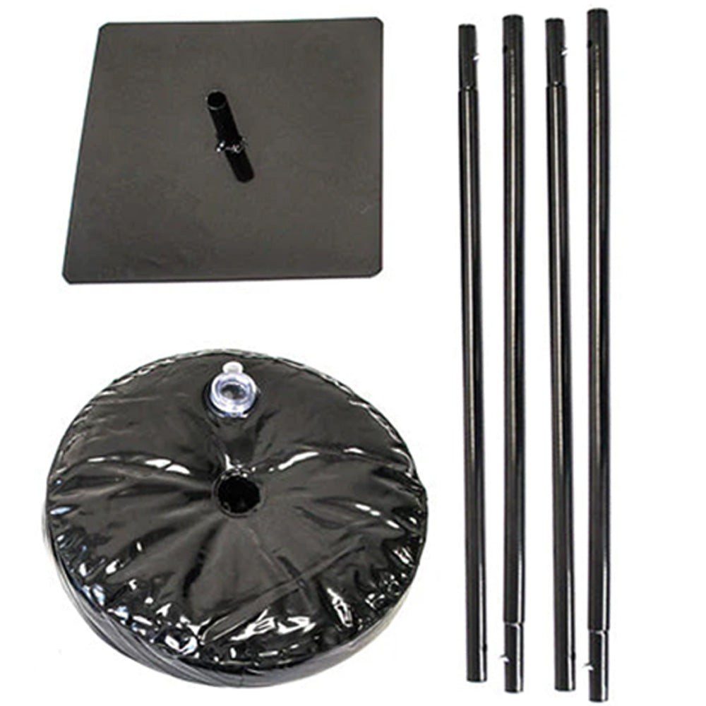Balloon 6' Column Kit - Black - Silver Rainbow