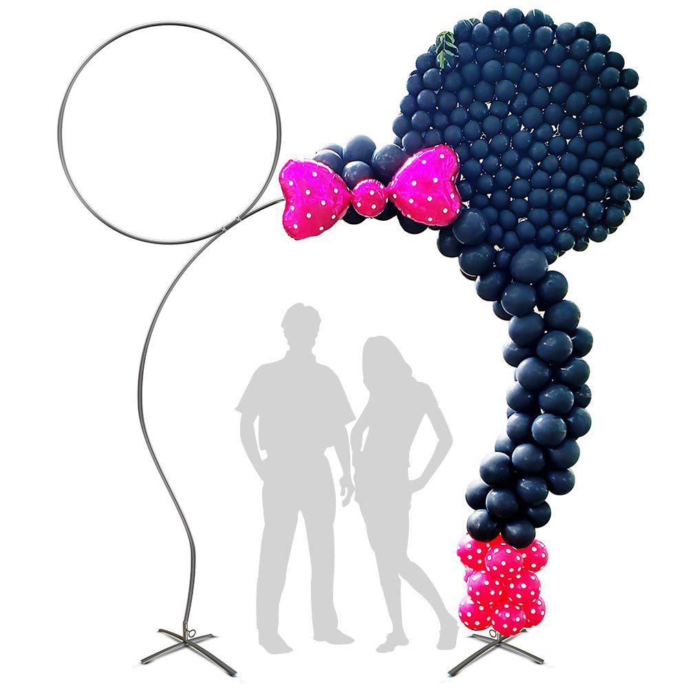 Balloon Arch Poles - 21.5ft Long - Silver Rainbow