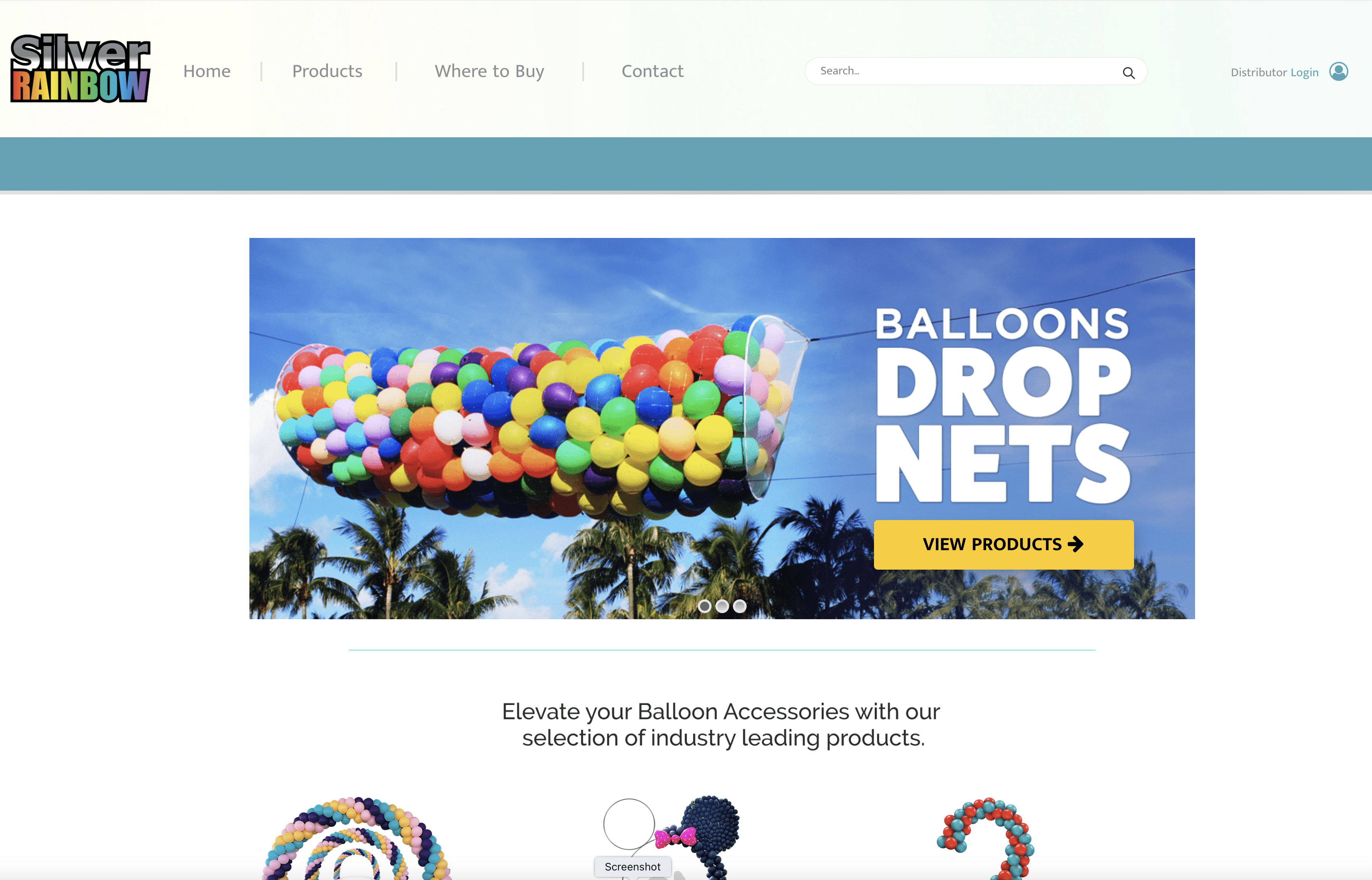 Balloon Clips - Silver Rainbow